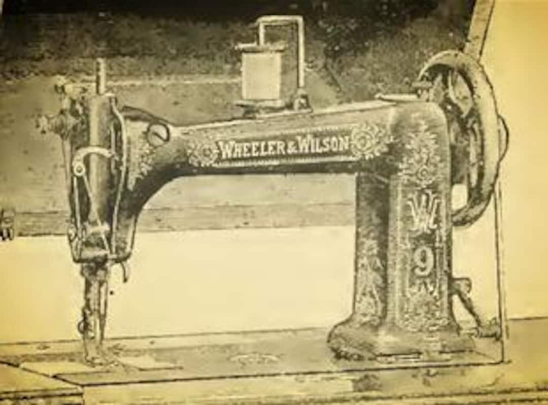 Wheeler & Wilson No. 9 Singer 9W Family Sewing Machine Treadle Machines ...