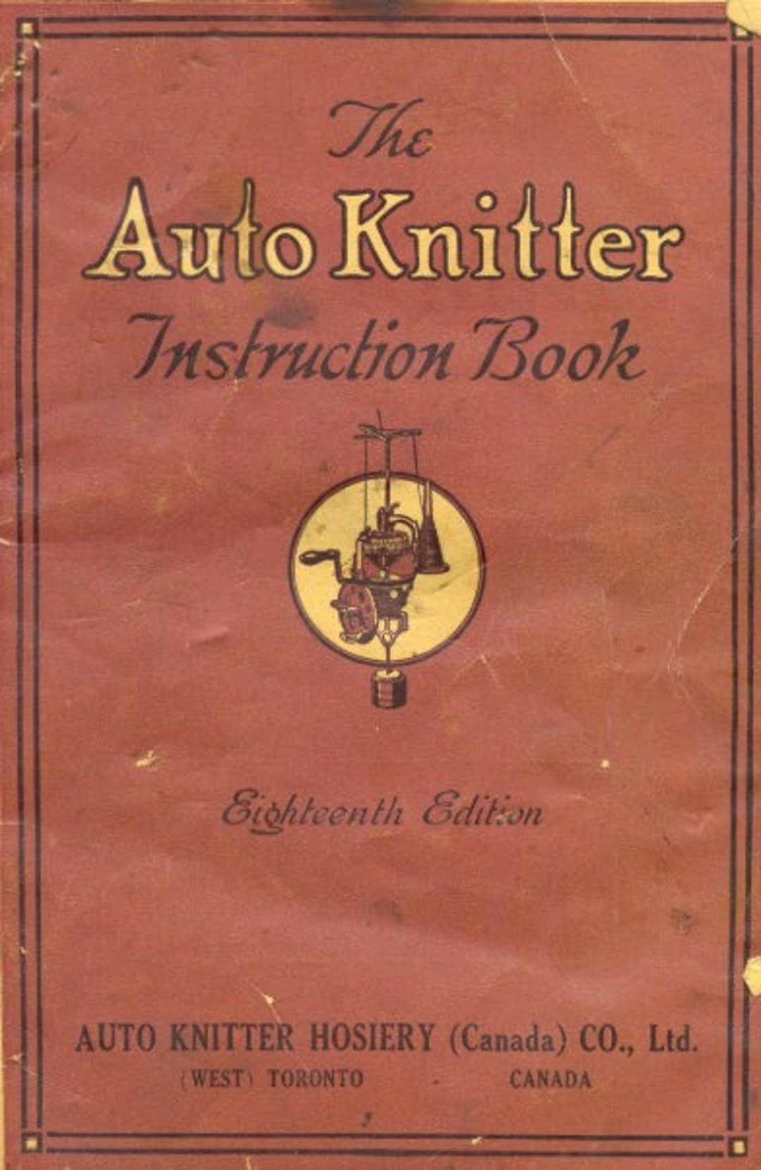 Autoknitter Sock Knitting Machine Vintage Pattern Book to Learn How to ...