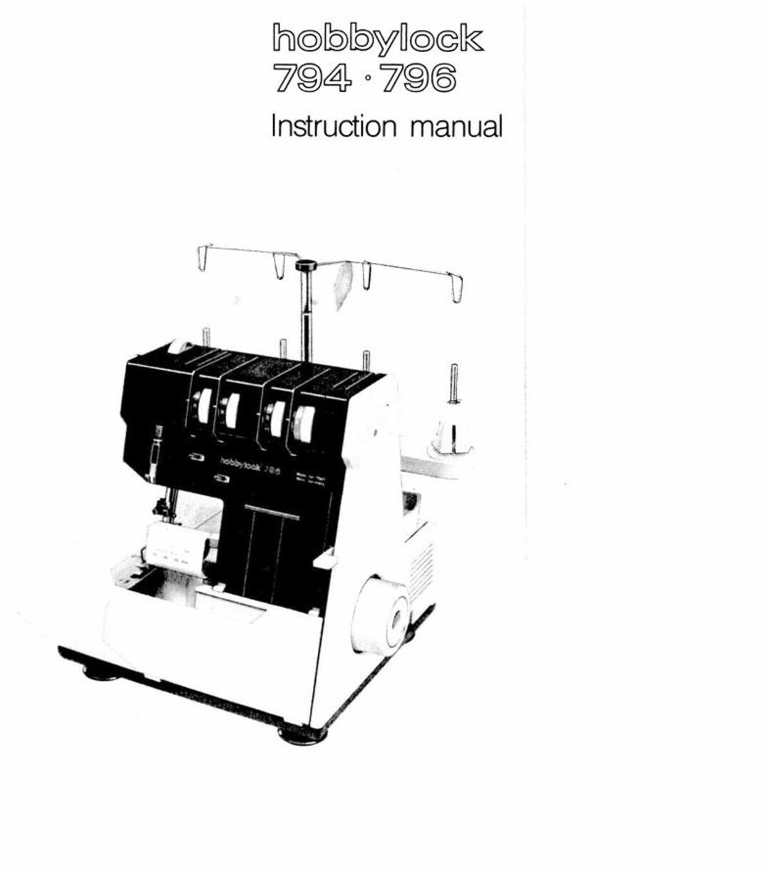 Pfaff 794 796 797 Hobbylock X Overlocker Serger Machine Instruction ...