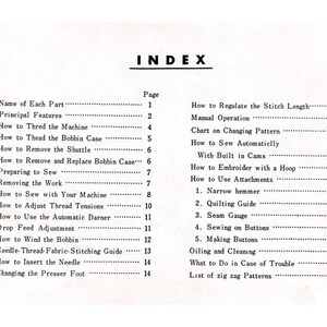 Piedmont Zig Zag Sewing Machine Instruction Manual PDF Instant Download ...