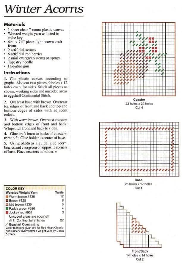 Holiday Coasters Plastic Canvas Patterns Valentines Day St Patricks ...