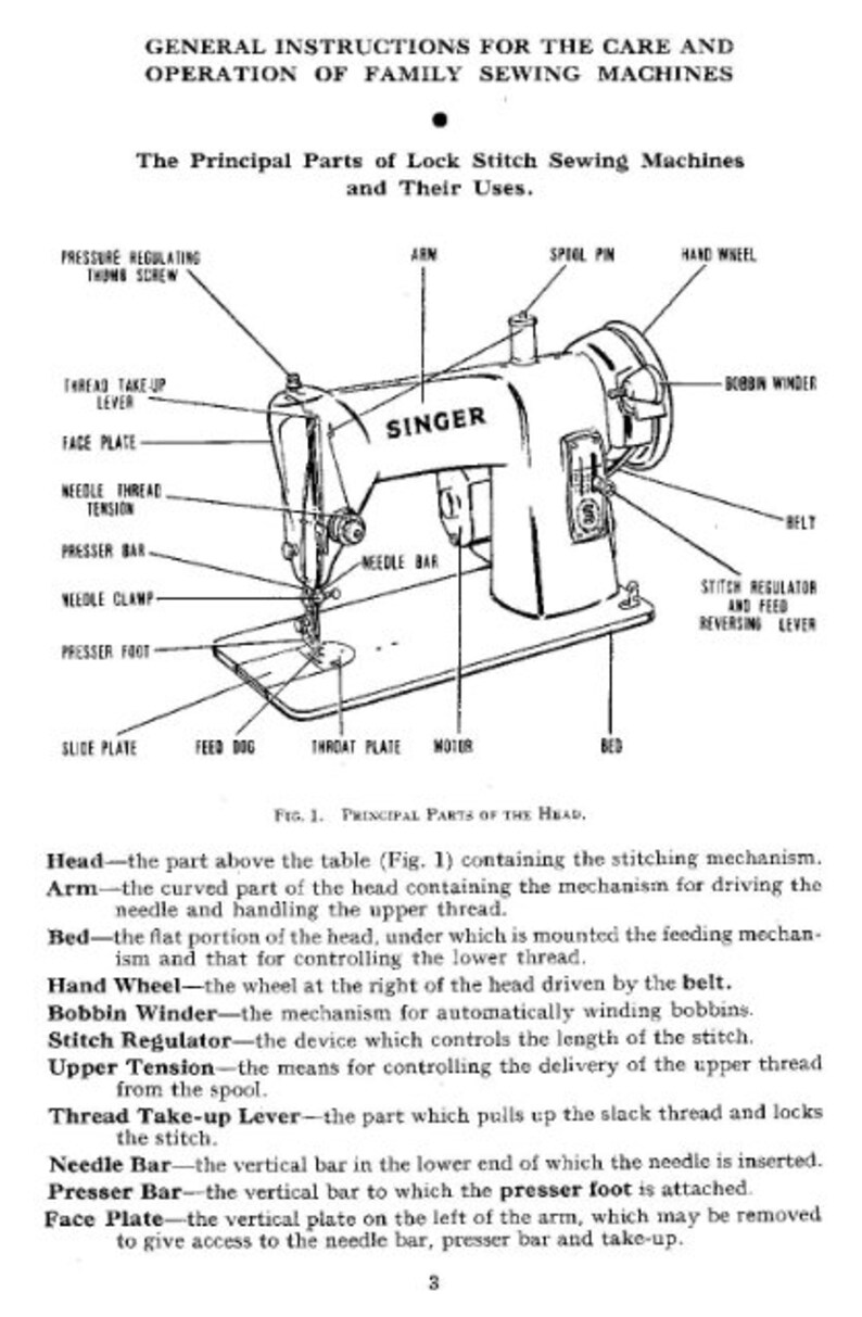 Singer Family Sewing Machine Service & User Manuals PDF Download ...
