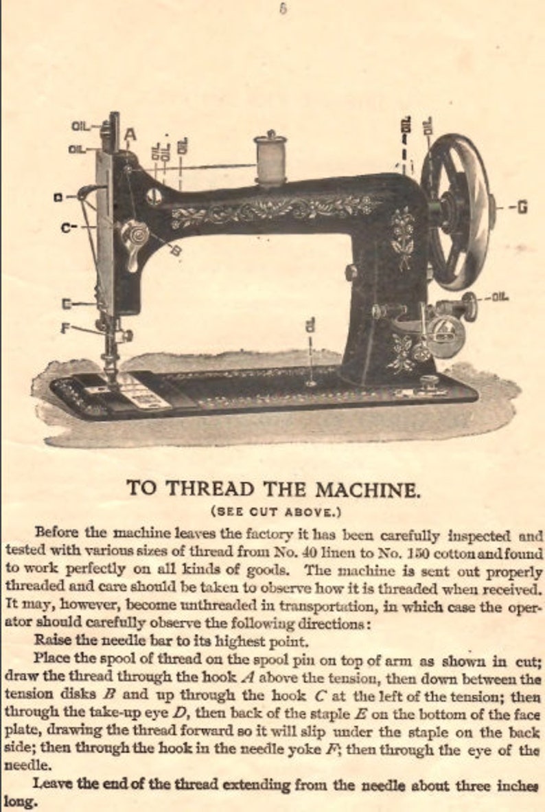 New Minnesota Model A Rotary Electric Treadle Sewing Machine Manual PDF ...