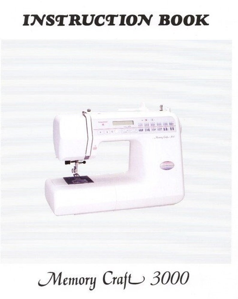 Janome Memory Craft 3000 3500 Mc3500 Sewing Machine Service Instruction ...