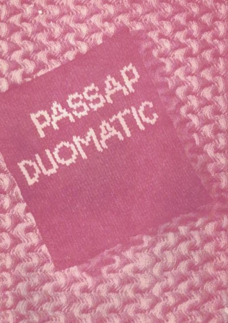 Passap Duomatic 80 Knitting Machine Instruction Manual Book Vintage ...