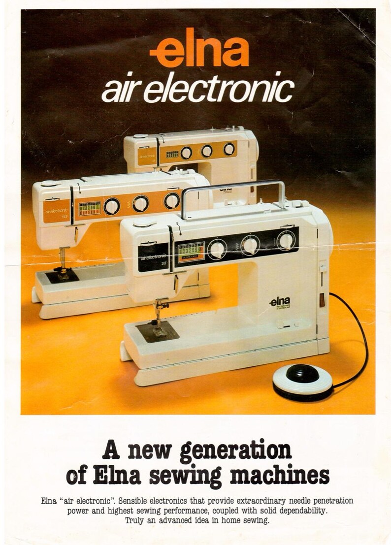 Elna Stella SP TSP Air Sewing Machine Instruction PDF User Manual ...