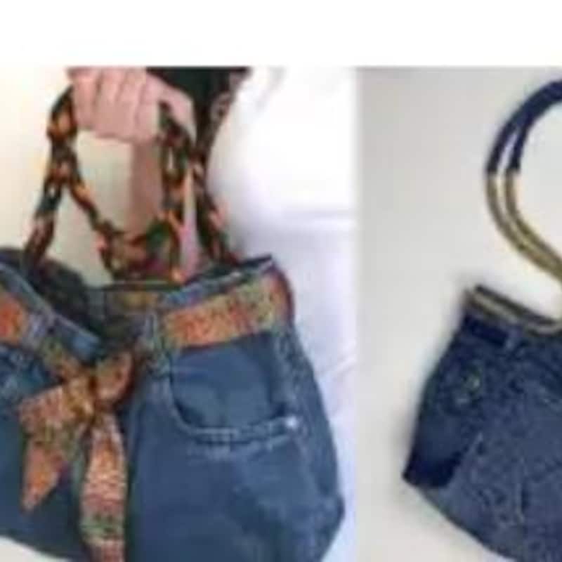 Denim Upcycle Handbag - Etsy