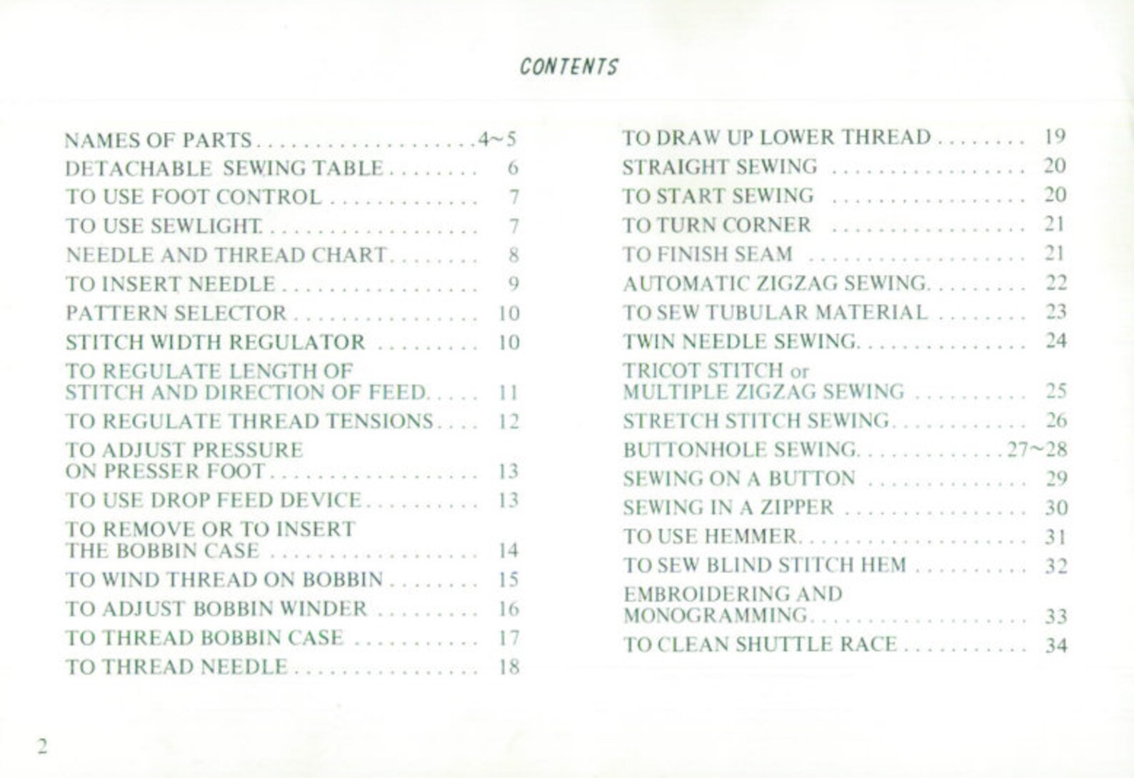 Janome - New Home 640 641 Sewing Machine PDF Instruction Manual in ...