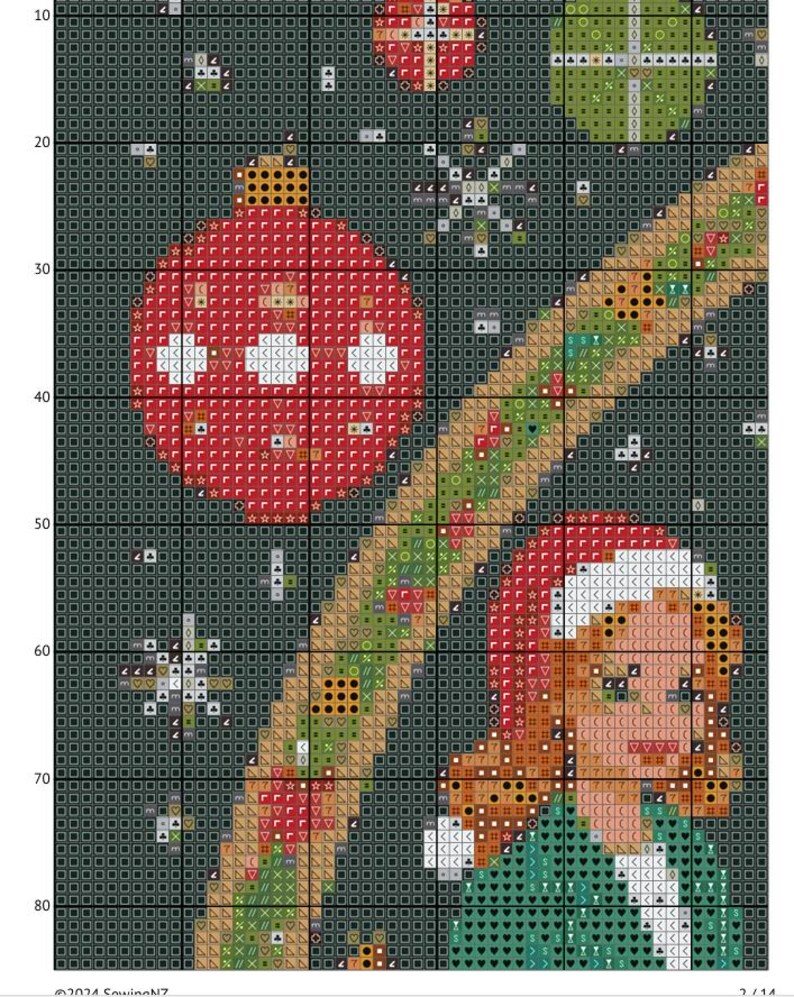 MCM Mid Century Modern Christmas Family With Presents and Tree Cross ...