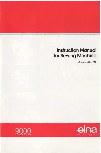 Elna 9000 8000 DIVA Sewing Machine Instruction Manual Vintage PDF Download User Manual ...