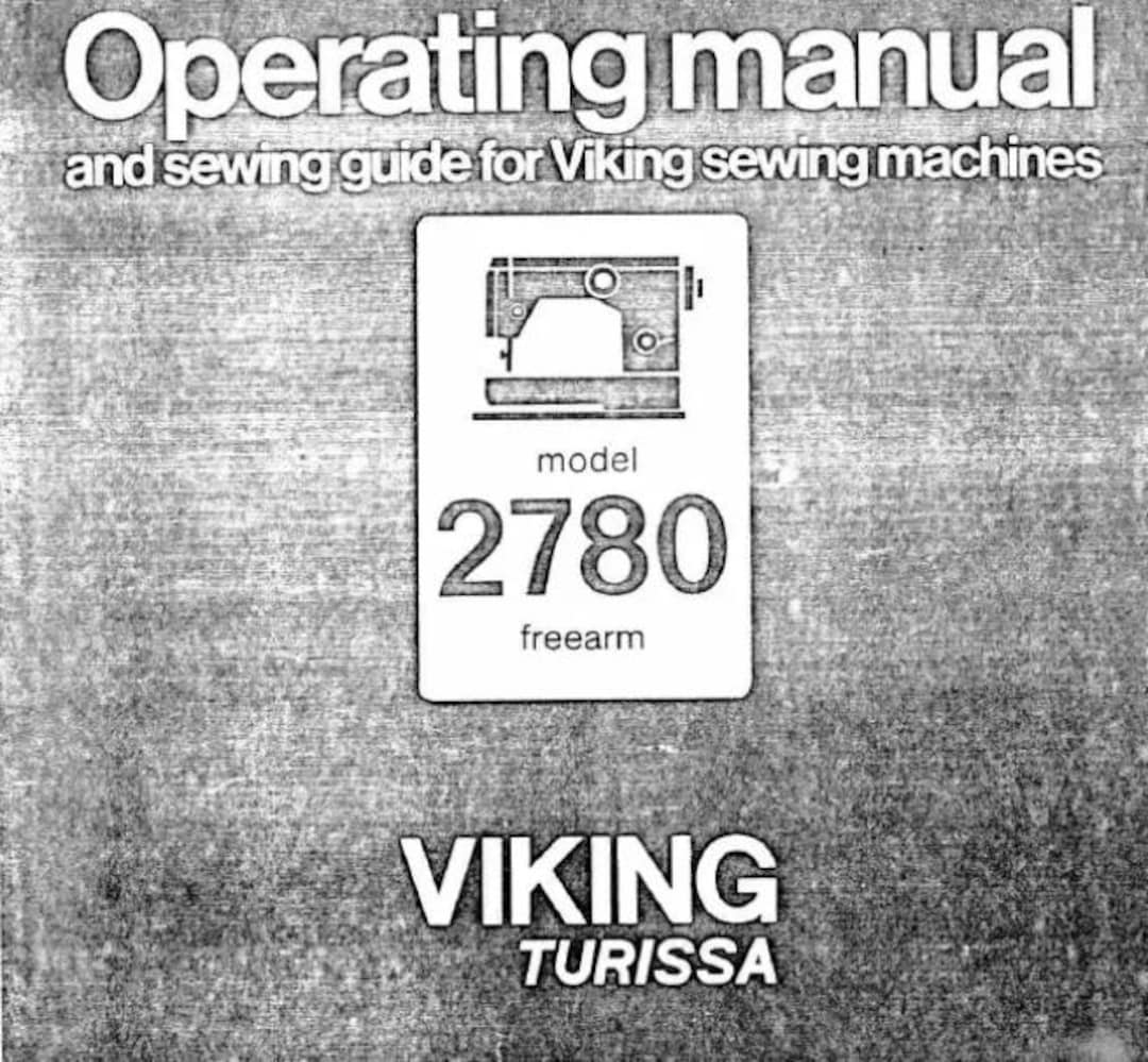 Husqvarna Viking Turissa 2780 Manual Sewing Machine Instruction Vintage ...