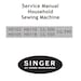 SINGER HD102 HD105 HD110 HD118 CG500 CG550 CG590 Household Sewing ...