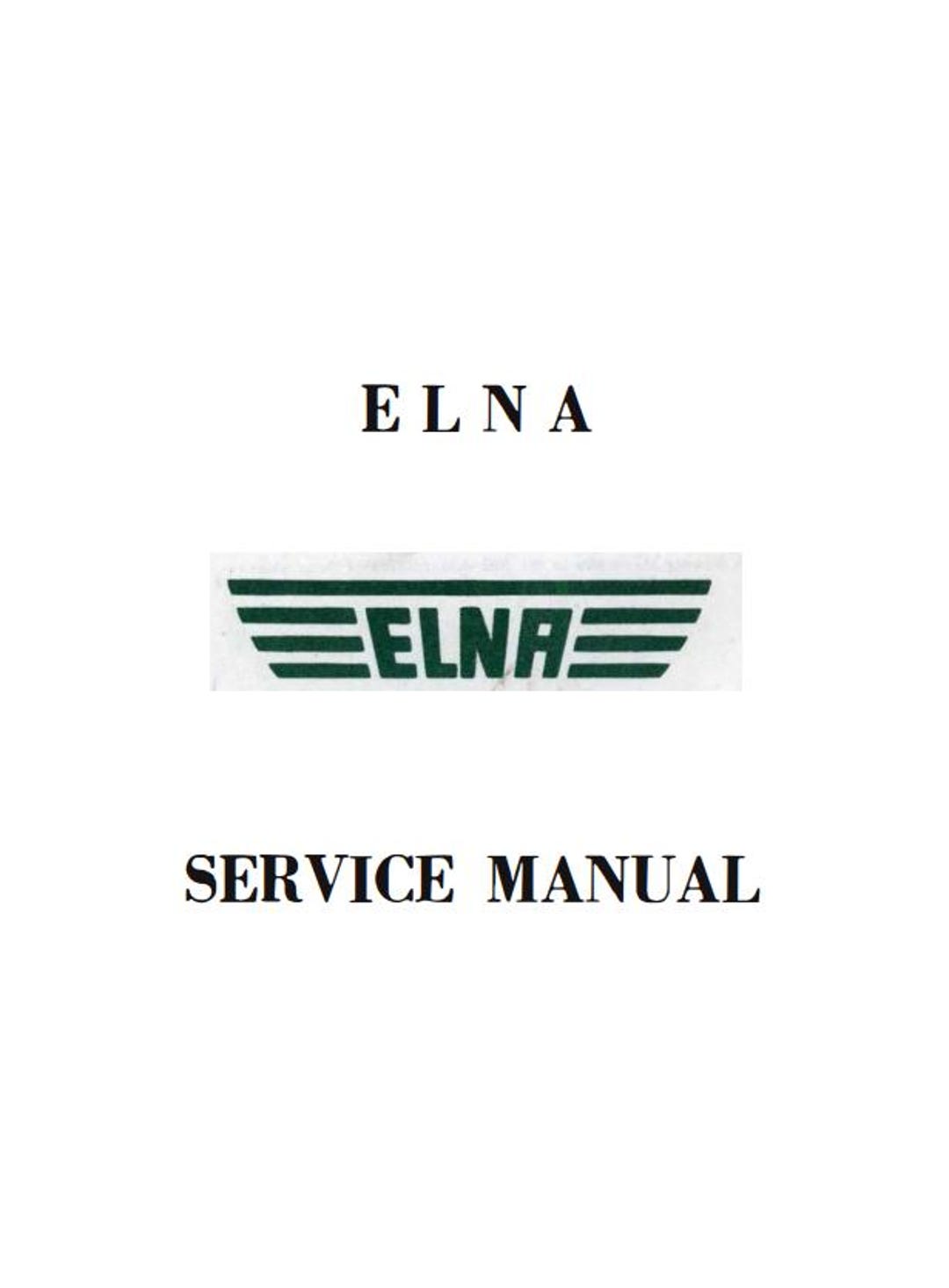 Elna Supermatic Transforma Sewing Machine Service Instruction Manuals ...
