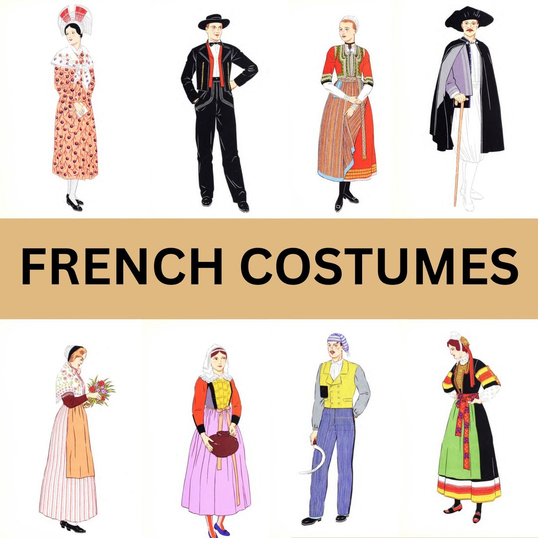French Folk Costumes Theatre Patterns Ladies Garments Book Vintage ...