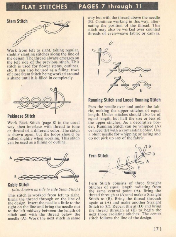 100 Embroidery Stitches Instruction Book by Coats & Clark Book 130 ...