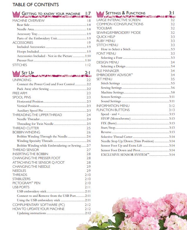 Husqvarna Viking Ruby Royale Sewing Machine Instruction Manual PDF ...