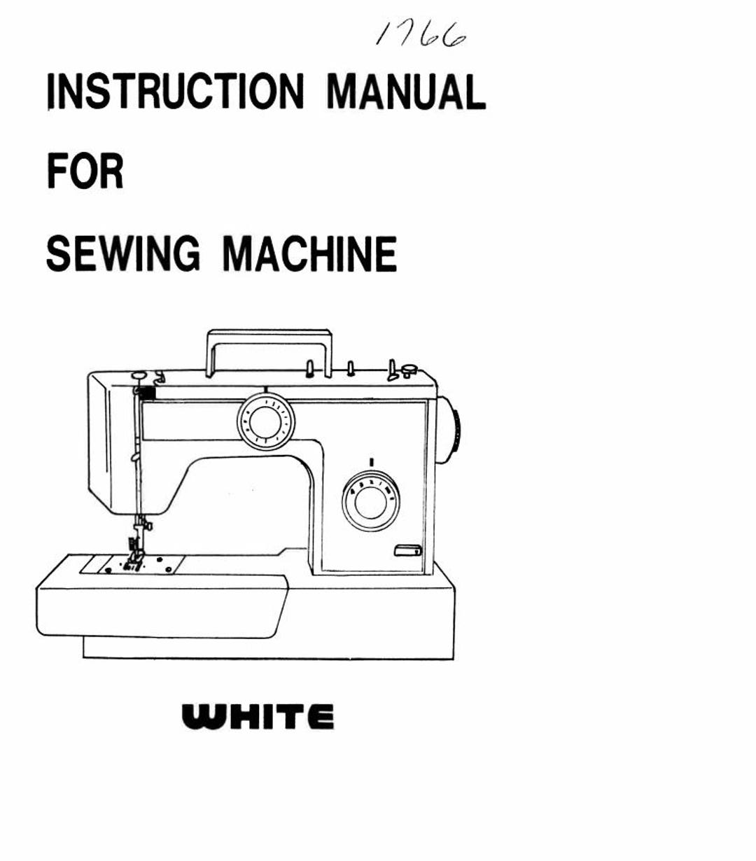 White 1766 Sewing Machine Service Instruction Manual Vintage PDF ...
