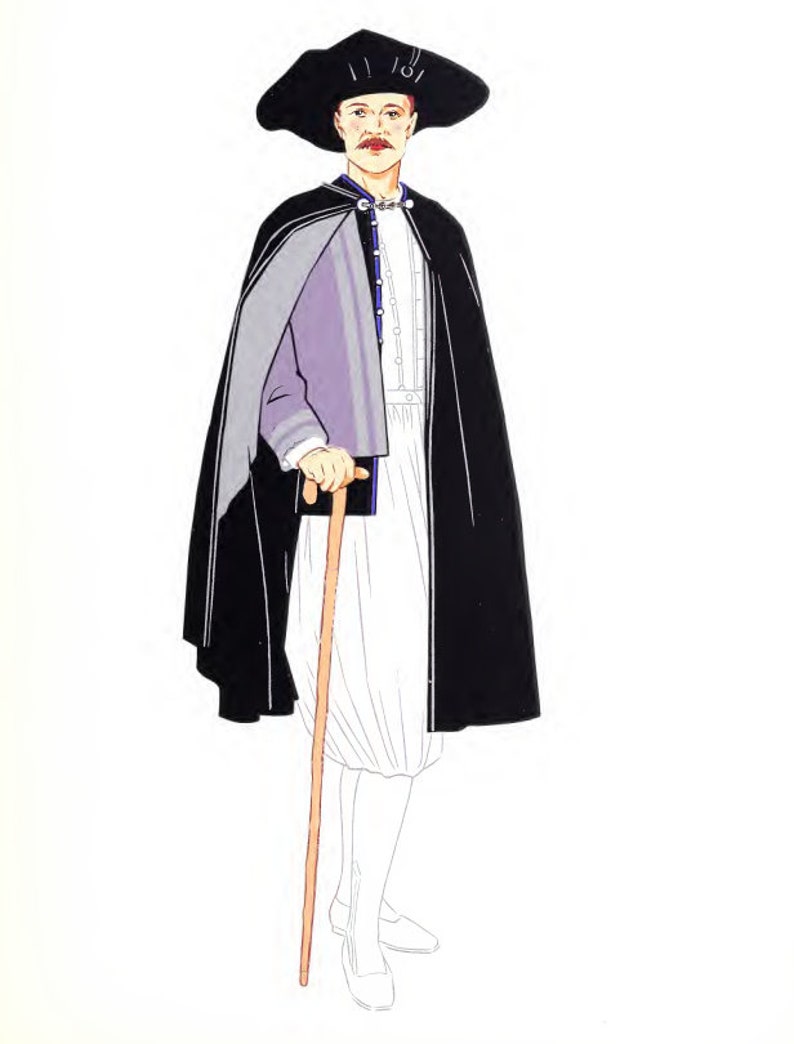 French Folk Costumes Theatre Patterns Ladies Garments Book Vintage ...