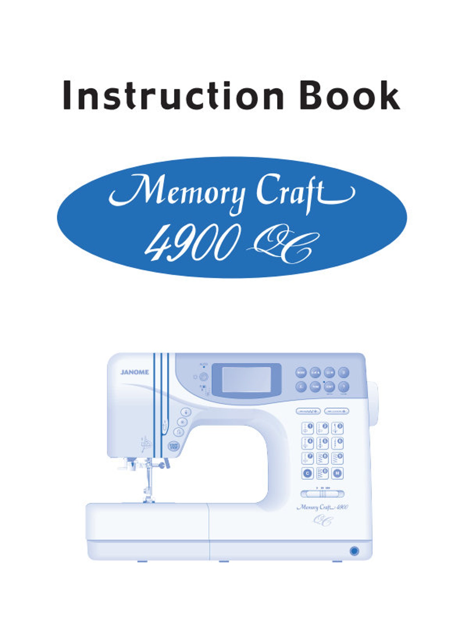 Janome - New Home MC4900QC Sewing Machine PDF Instruction Manual in ...