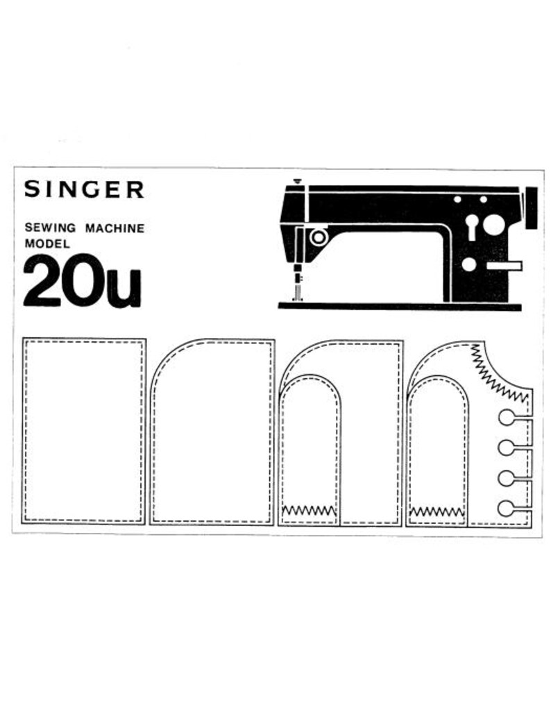 Singer 20U Sewing Machine Vintage Instruction Manual Parts List in ...