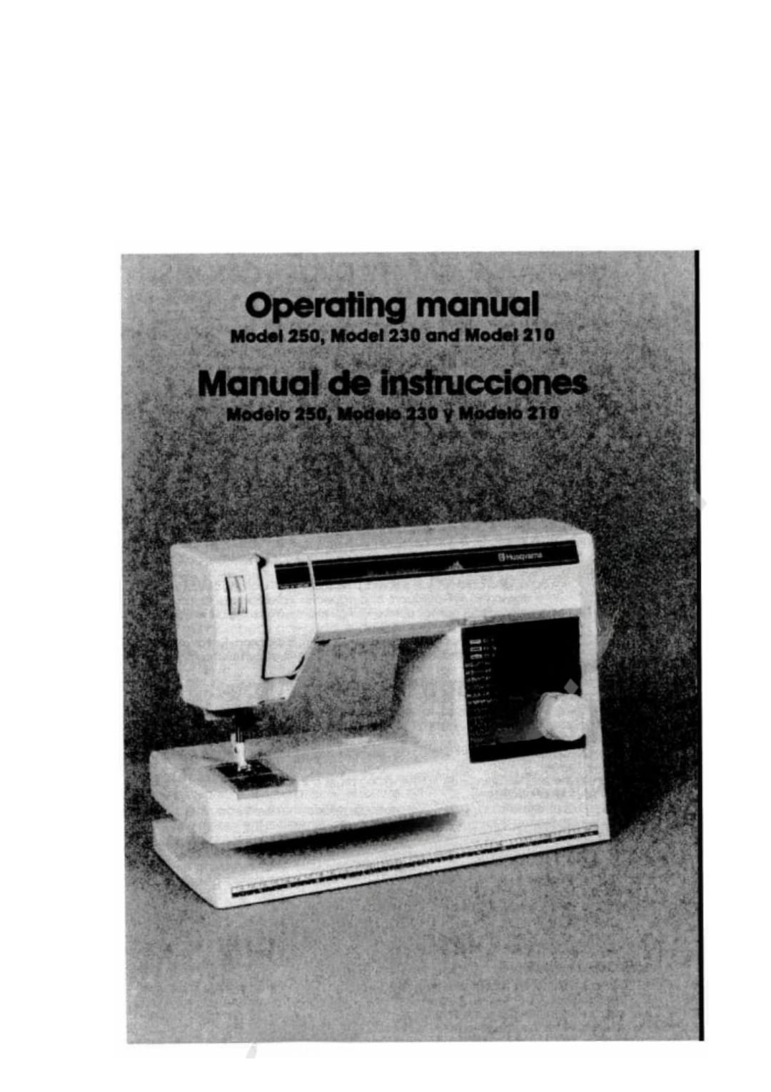 Husqvarna Viking 205 210 215 225 230 250 Madison Sewing Machine PDF ...