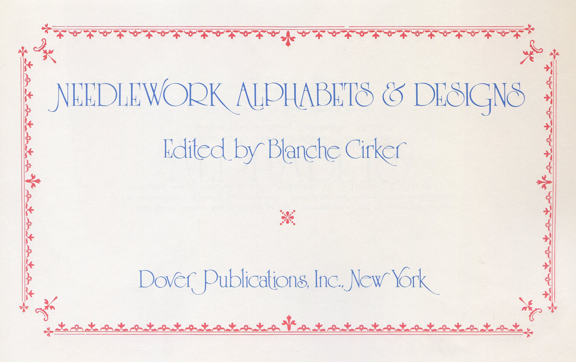 Needlework Alphabets Initials and Charted Designs Needlepoint Patterns ...