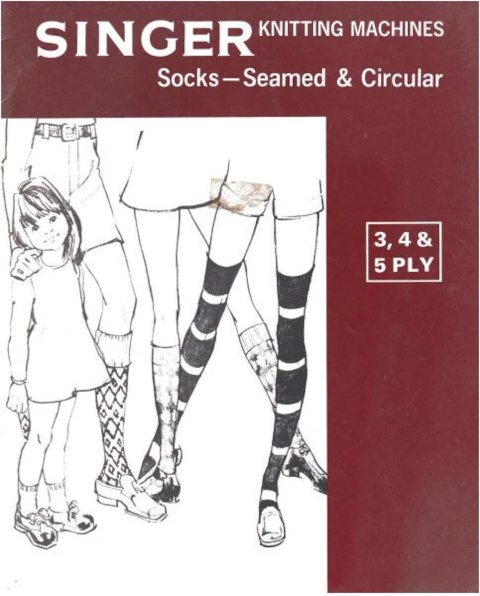 Making Seamed Circular Socks 3,4 & 5ply Using Your Singer Knitting ...