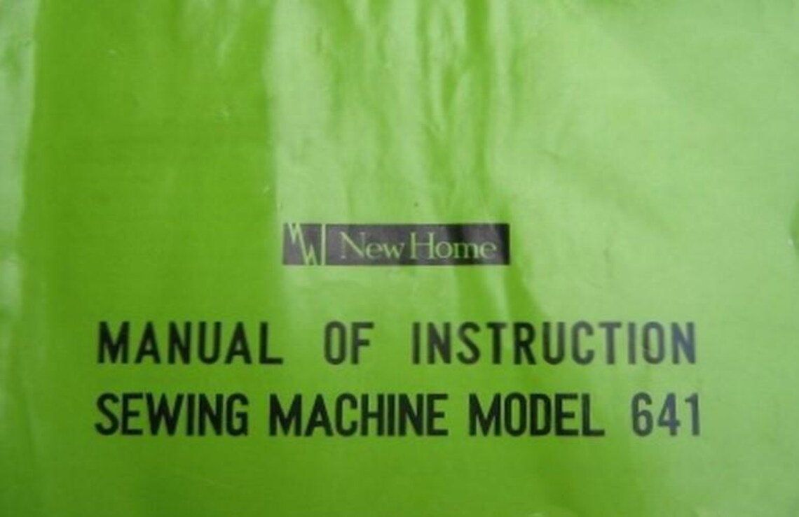 Janome - New Home 640 641 Sewing Machine PDF Instruction Manual in ...