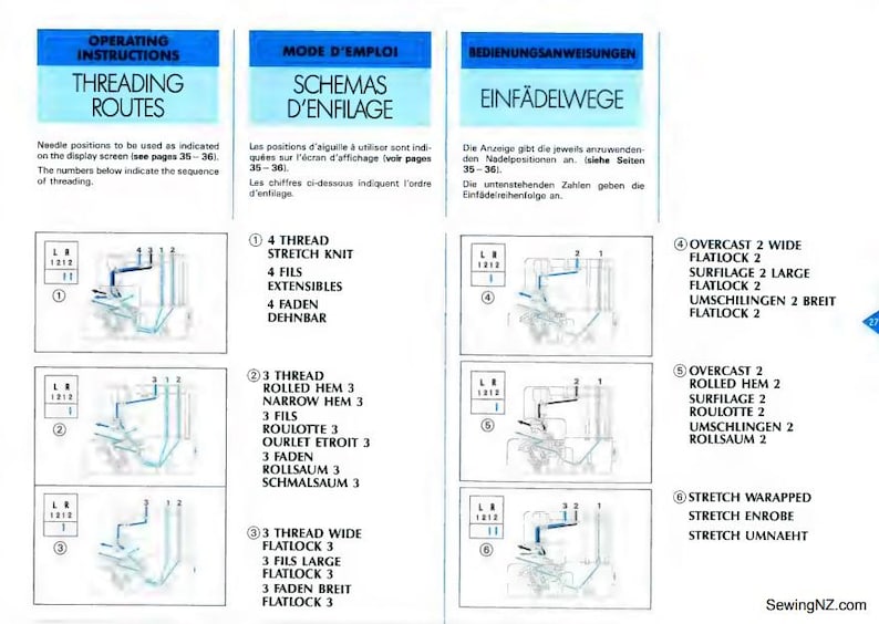 Elna Pro 704 Dex Sewing Machine Instruction Manual Vintage PDF Download ...