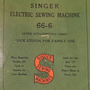 Singer 66 66K 66-16 66-18 Sewing Machine Service Manual Bundle User ...