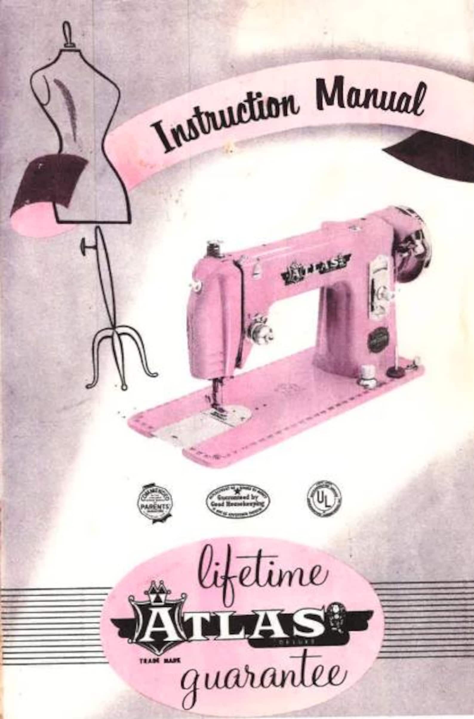 Pink Atlas Decorative and Deluxe Zig Zag Sewing Machine PDF Bundle ...