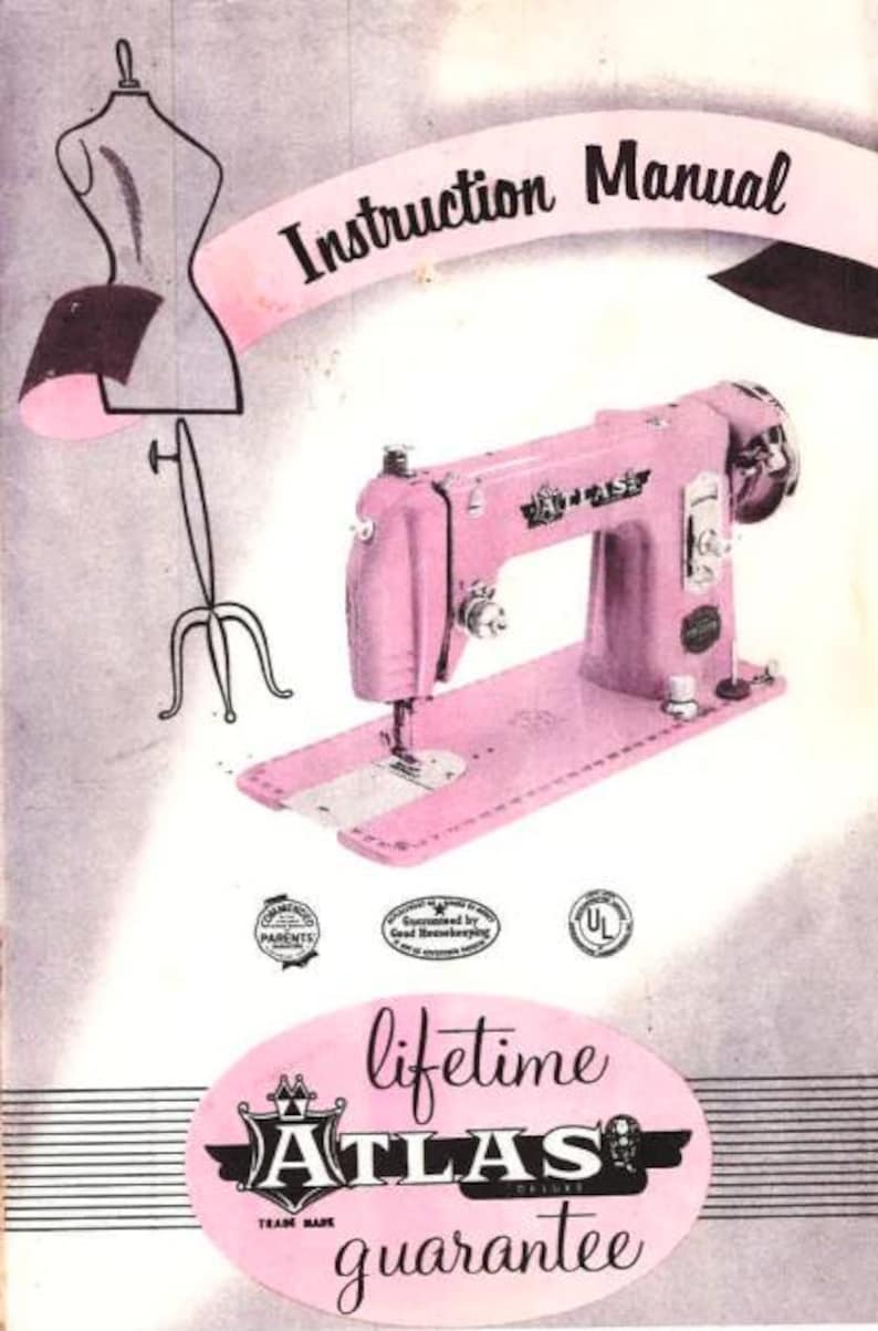 Pink Atlas Decorative and Deluxe Zig Zag Sewing Machine PDF Bundle ...