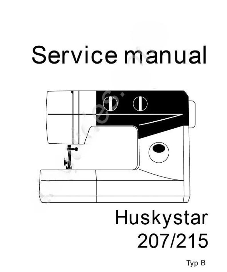 Husqvarna Viking Huskystar 207 215 219 224 Type A Sewing Machine PDF ...