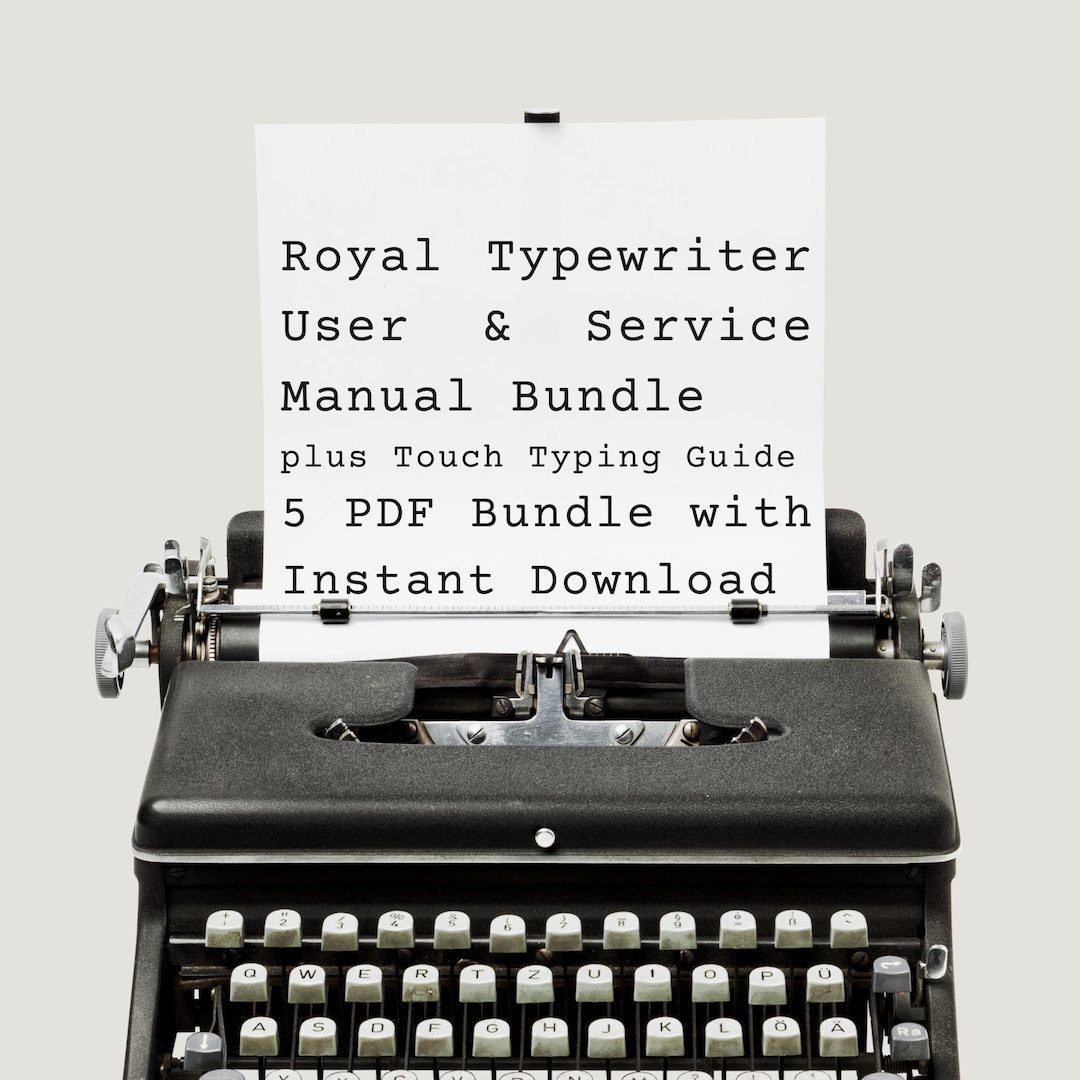 Royal Portable Typewriter Electronic Vintage Touch Typing Instruction ...