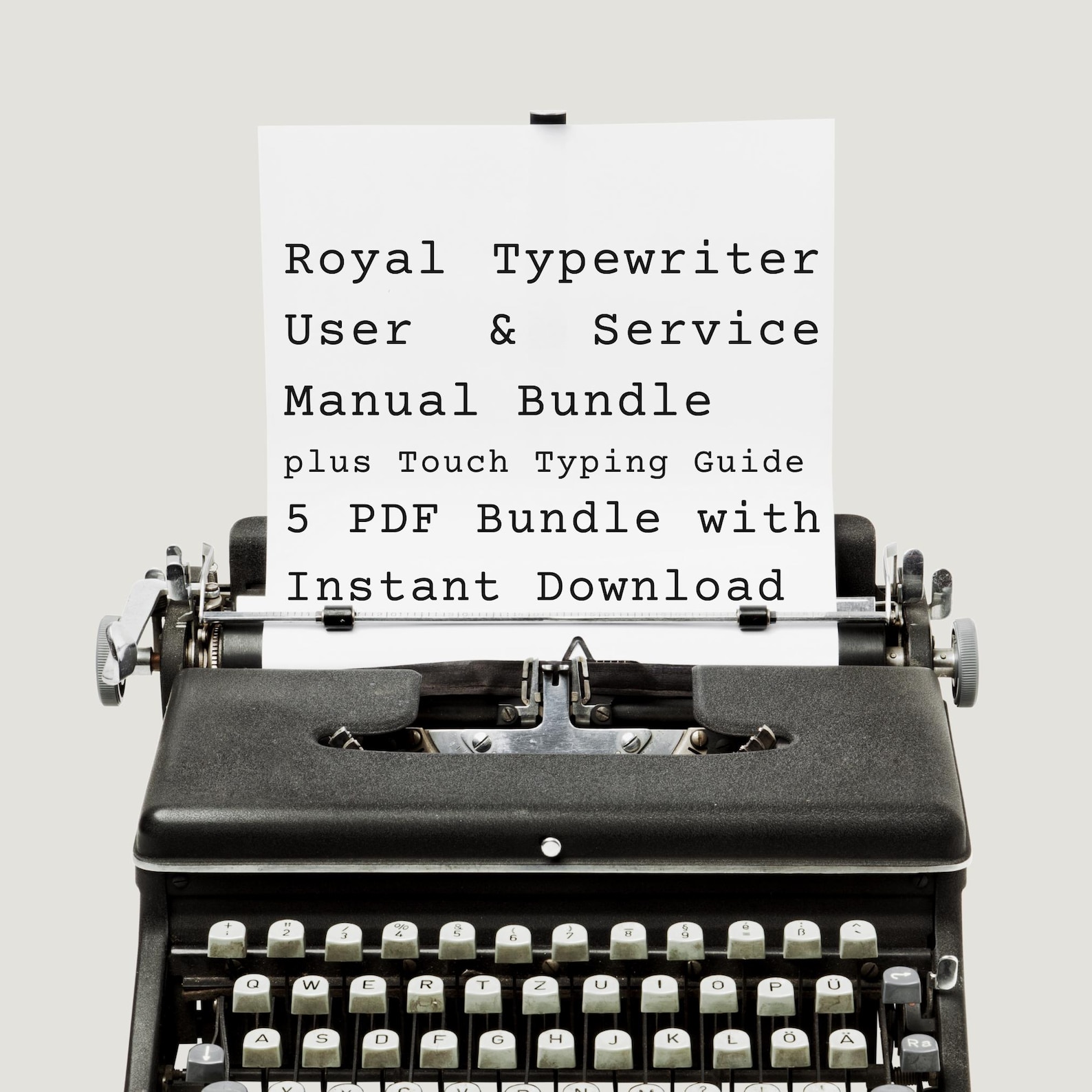 Royal Portable Typewriter Electronic Vintage Touch Typing Thinking ...