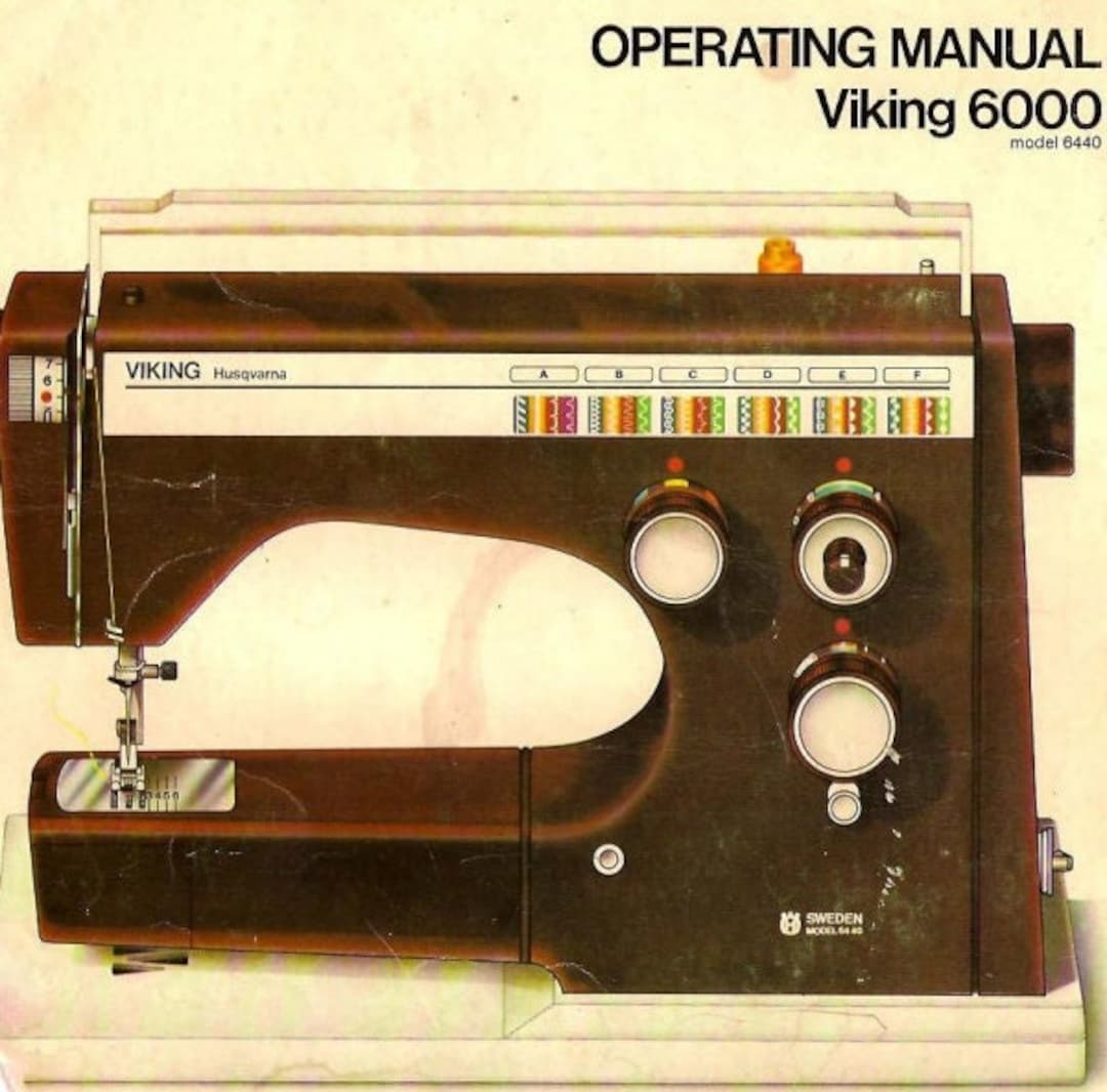 Husqvarna Viking SL6000 6000 6440 Sewing Machine Instruction Manual PDF ...