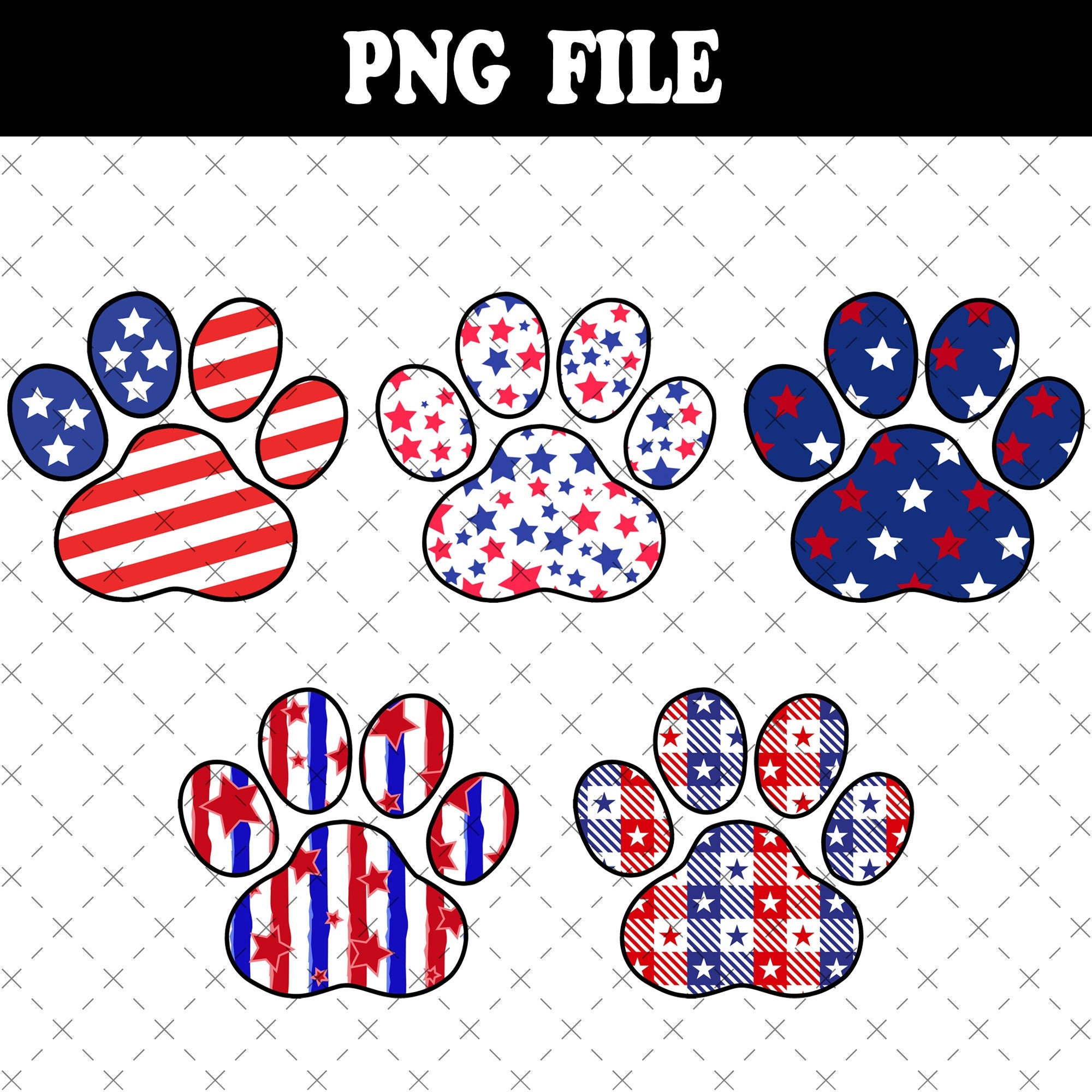 American Flag Dog Paw PNG Files Dog Paw 4th of July PNG Dog - Etsy