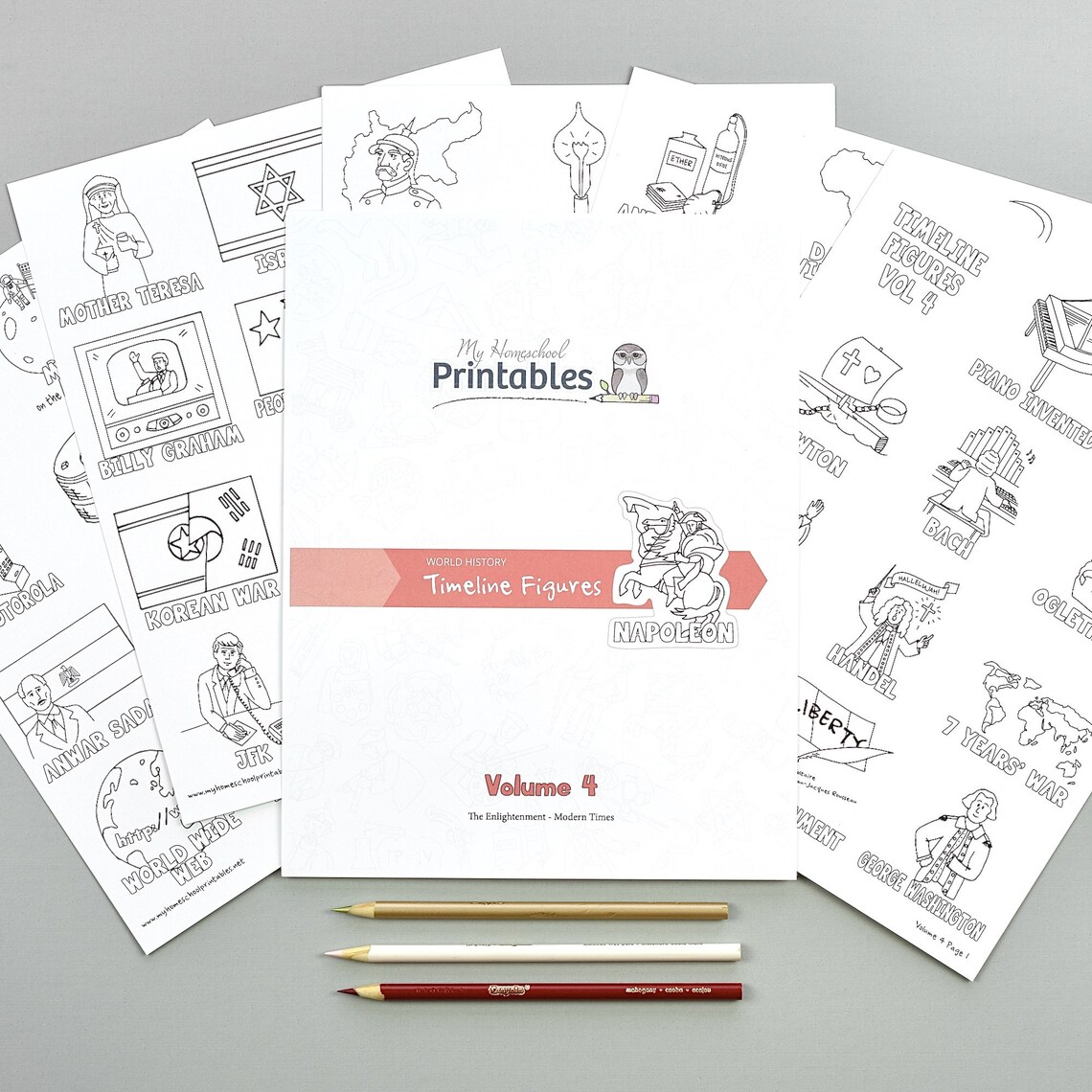 Vol 4 || Printable World History Timeline Figures || Enlightenment ...