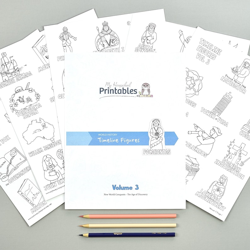 World History Timeline Figures Bundle | Homeschool Printable (PDF) - Etsy