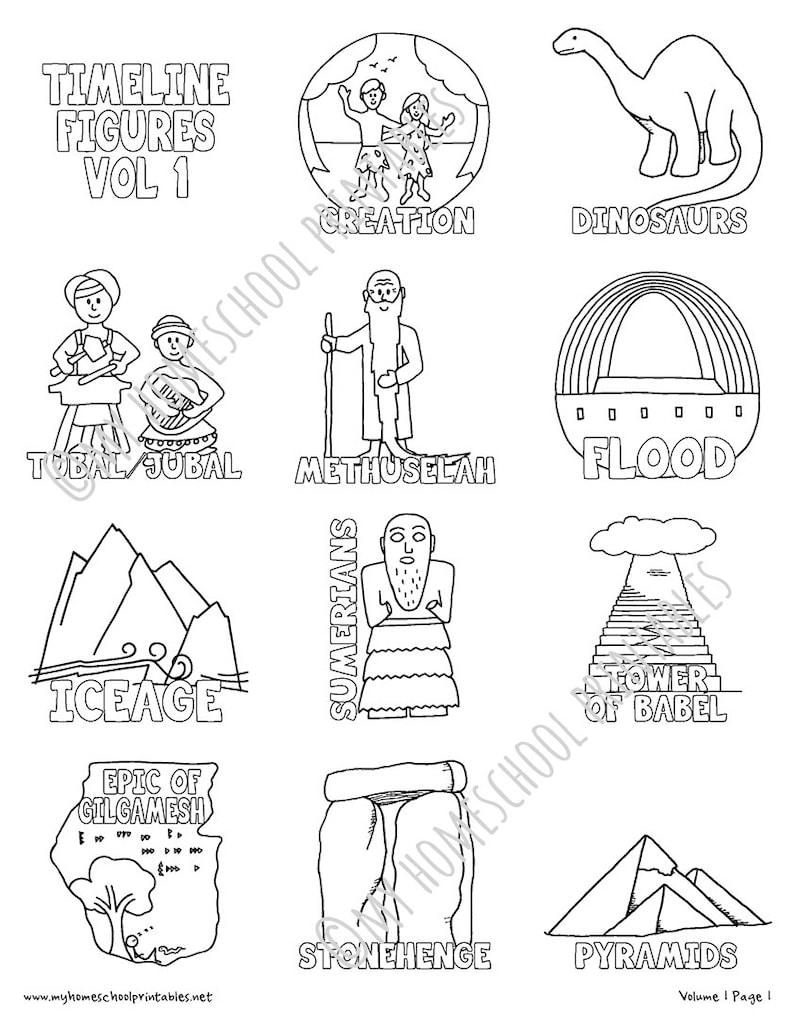 World History Timeline Figures Bundle | Homeschool Printable (PDF) - Etsy
