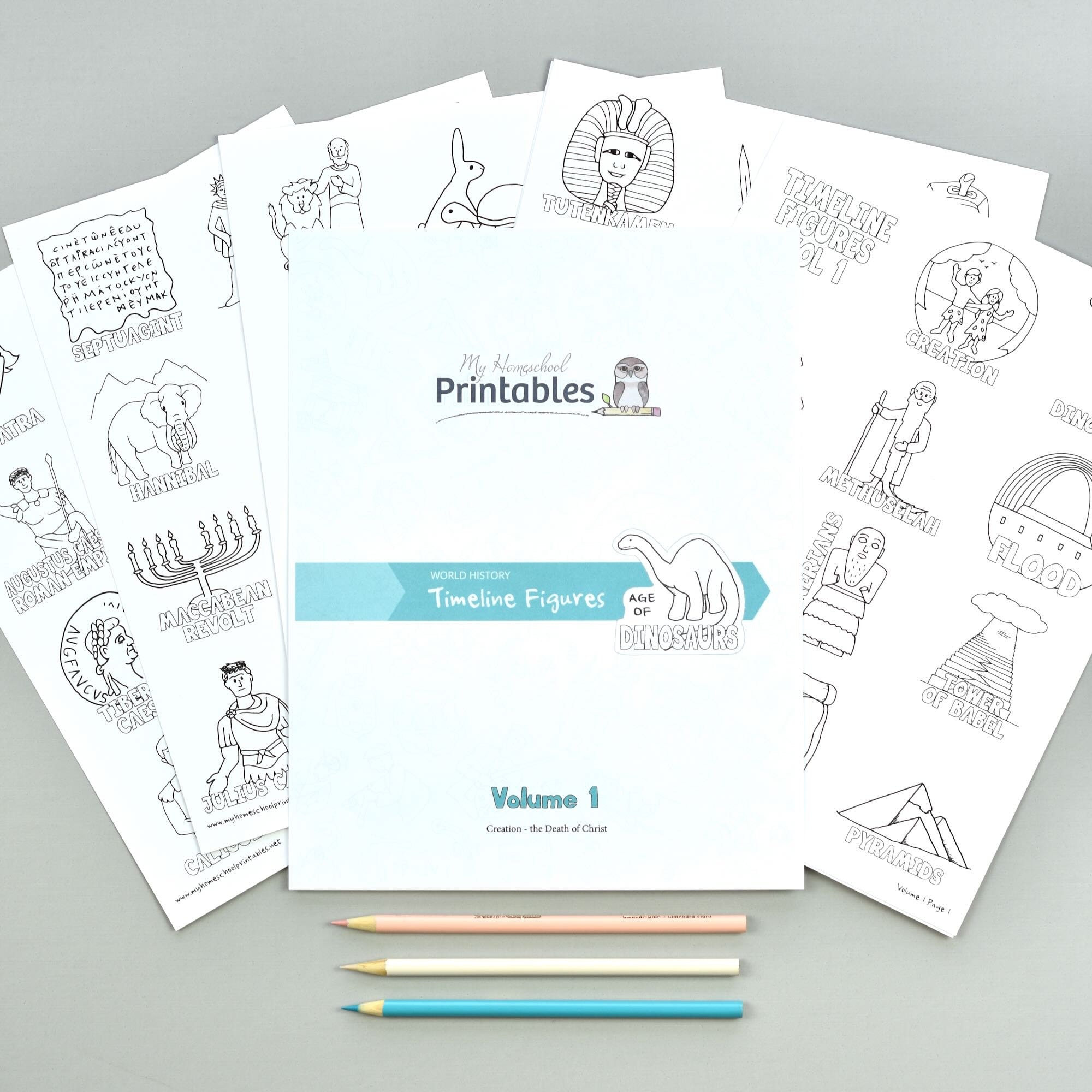 History Timeline Figures **vols 1-4** || Printable World History ...