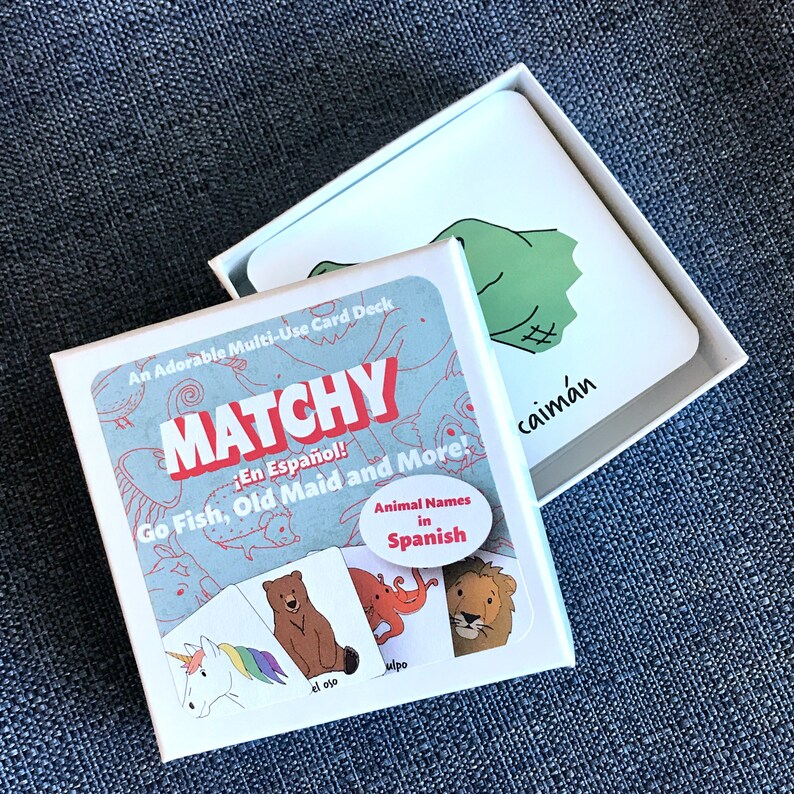 Spanish Card Game || A-Z Animals Go-fish Multi-game Card Game ** Great ...