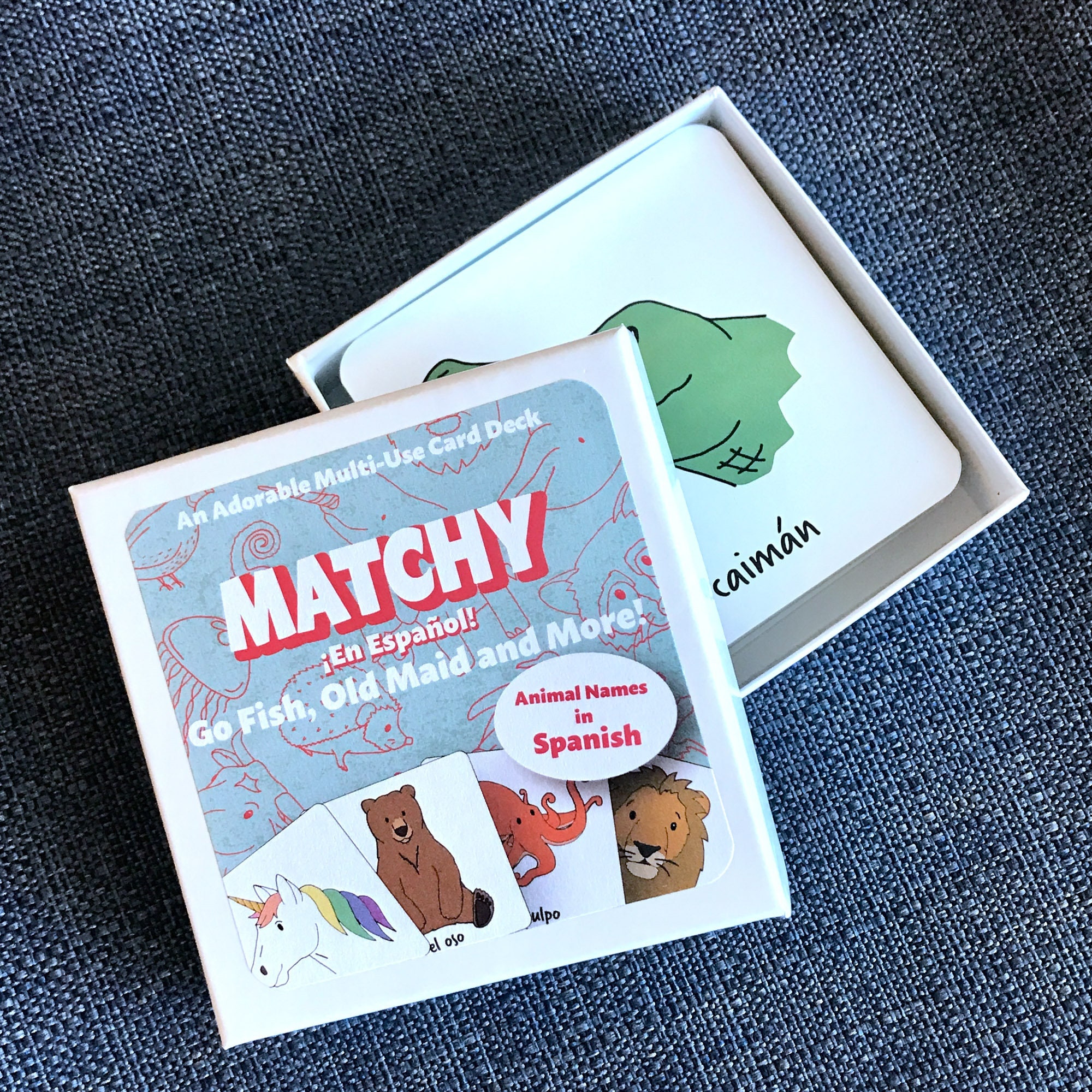 Spanish Card Game || A-Z Animals Go-fish Multi-game Card Game ** Great ...