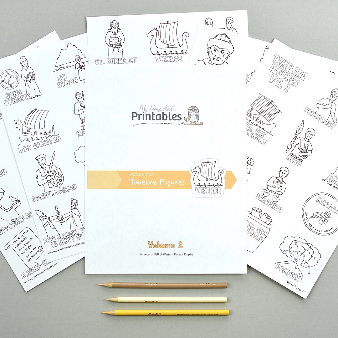 World History Timeline Figures Vol. 2 | Homeschool Printables (PDF) - Etsy