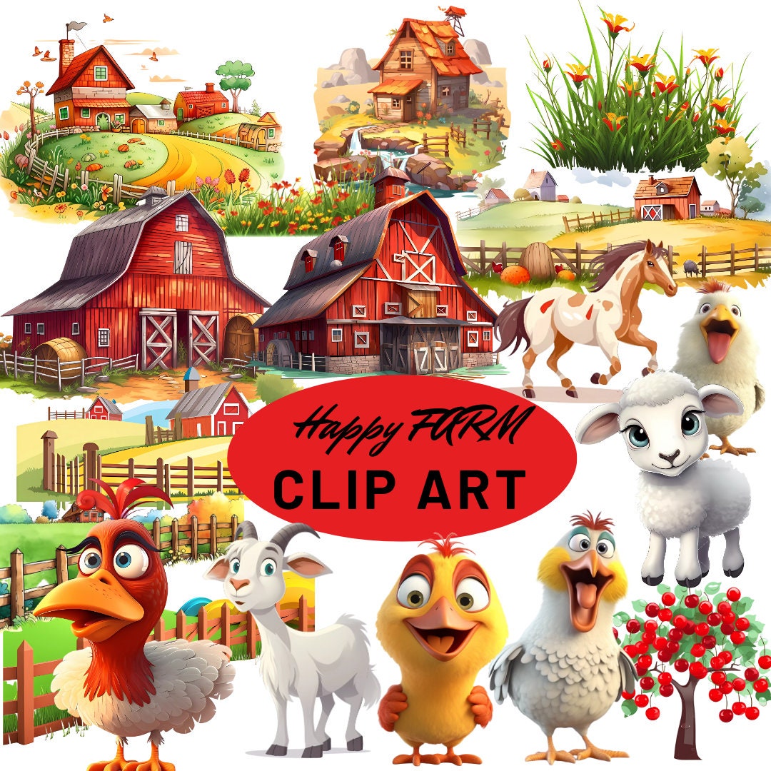 Happy Farm Clip Art - 42 PNG Images With Transparent Background, Funny ...