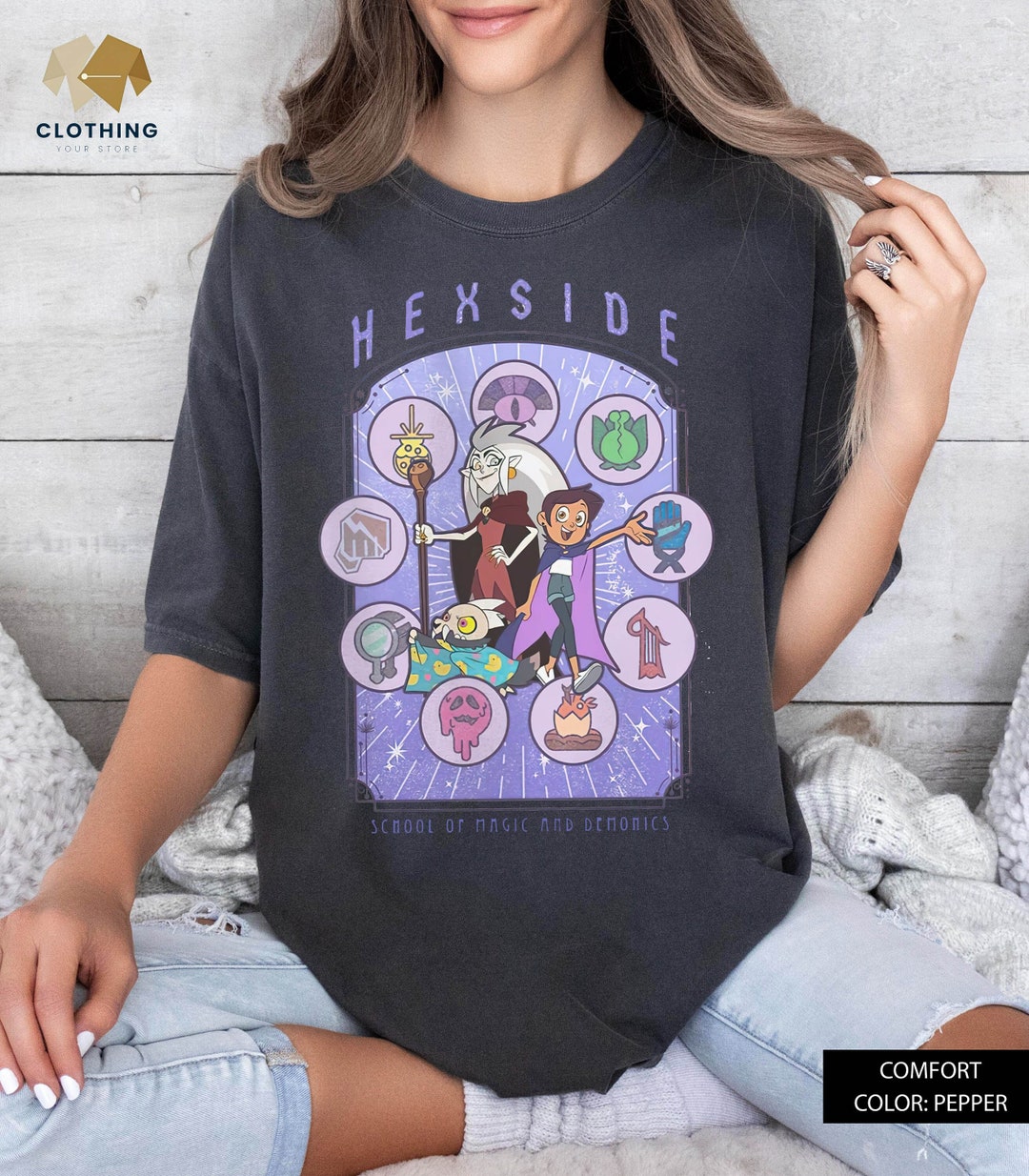 Hexside School the Owl House Shirt, Owl House Hexside School Shirt ...