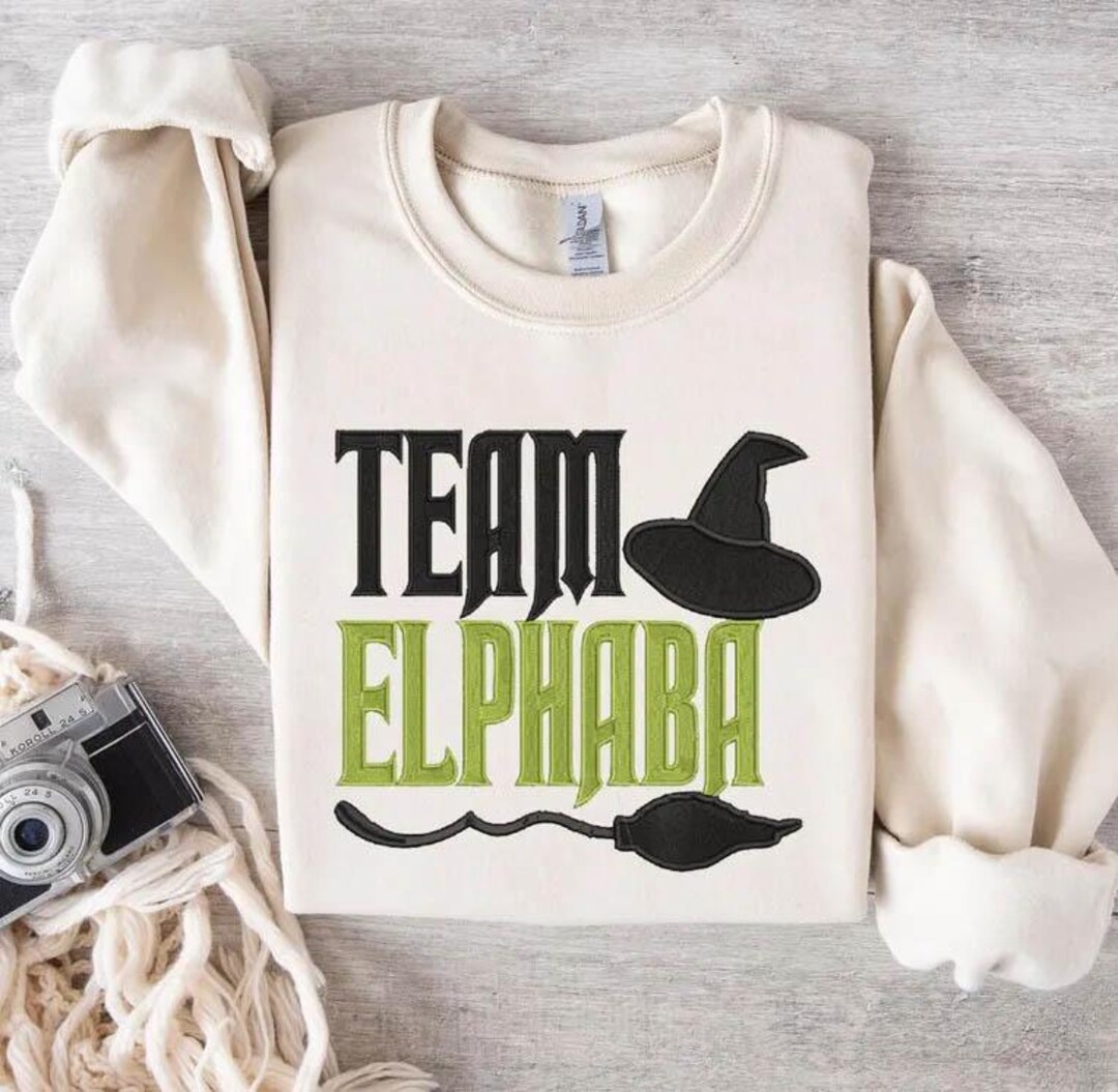 Team Elphaba Wicked Embroidery Sweatshirt, Changed for Good Embroidery ...