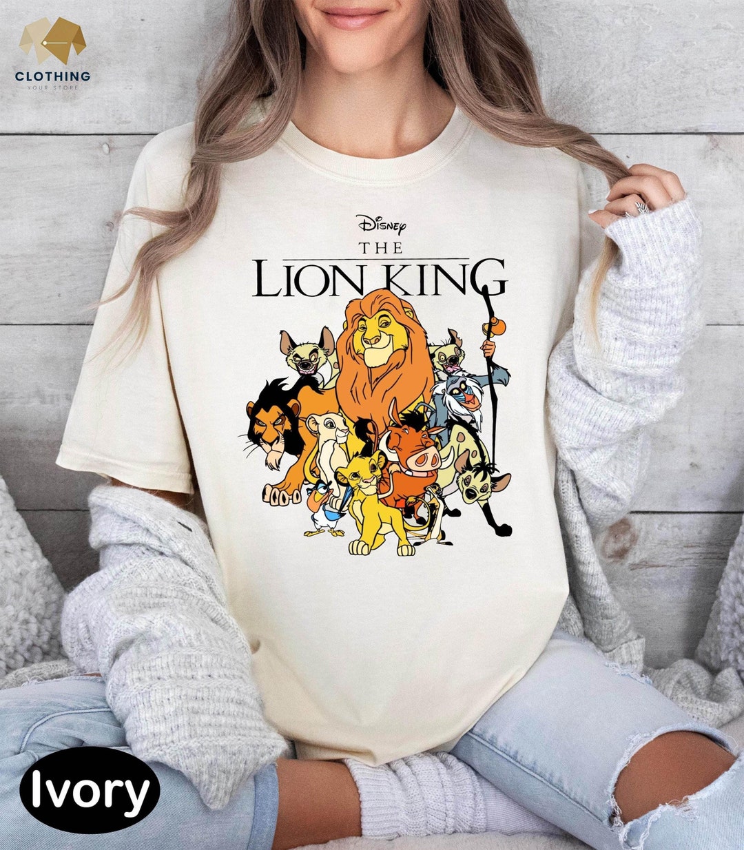Retro the Lion King Group Characters Shirt, Mufasa Simba Timon Pumbaa ...