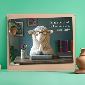 Do Not Be Afraid Praying Precious Sheep JW Card, Pioneer Gift ...