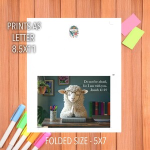 Do Not Be Afraid Praying Precious Sheep JW Card, Pioneer Gift ...